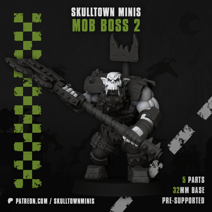 3D Printable MOB BOSS 2 - Orc Marauders by Skulltown Minis