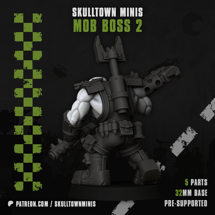3D Printable MOB BOSS 2 - Orc Marauders by Skulltown Minis