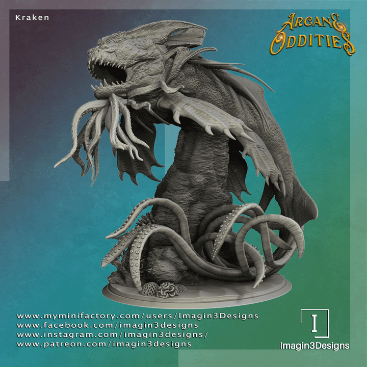 3D Printable Kraken by Imagin3Designs