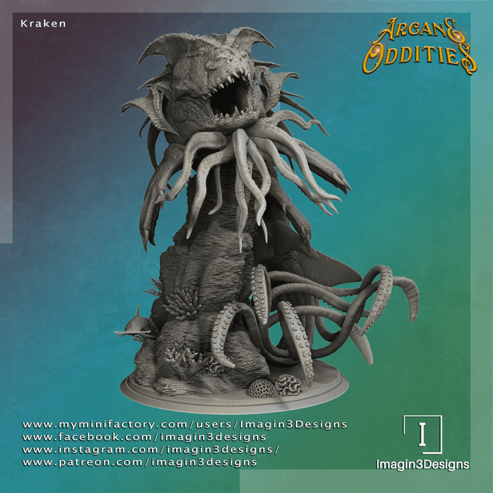 3D Printable Kraken by Imagin3Designs