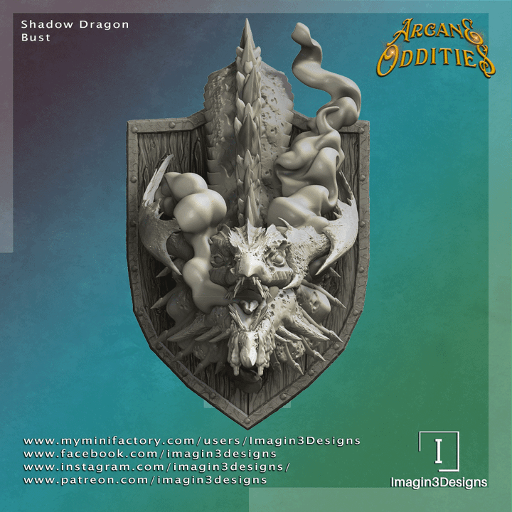 3D Printable Shadow Dragon Bust by Imagin3Designs