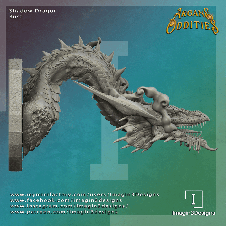 3D Printable Shadow Dragon Bust by Imagin3Designs