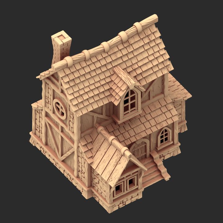3D Printable x5 Medieval buildings - part 3 by Proxywars
