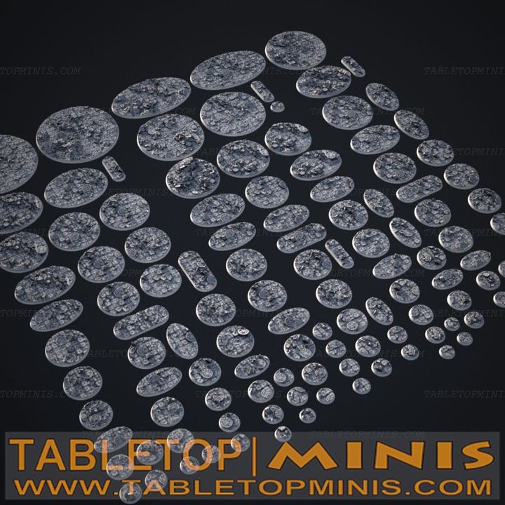 3D Printable Ancient Ruin Circular Bases Bundle by TableTopMinis