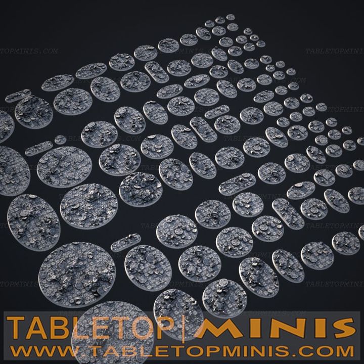 3D Printable Ancient Ruin Circular Bases Bundle by TableTopMinis