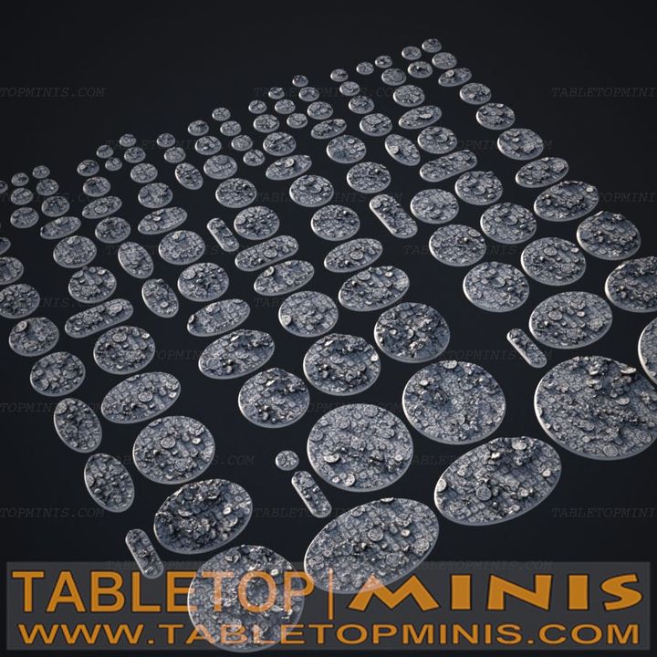 3D Printable Ancient Ruin Circular Bases Bundle by TableTopMinis