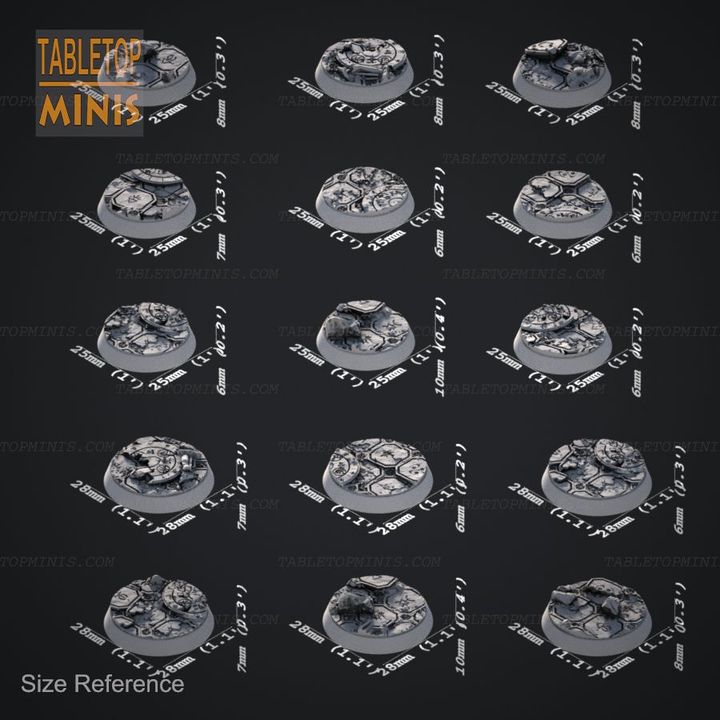 3D Printable Ancient Ruin Circular Bases Bundle by TableTopMinis