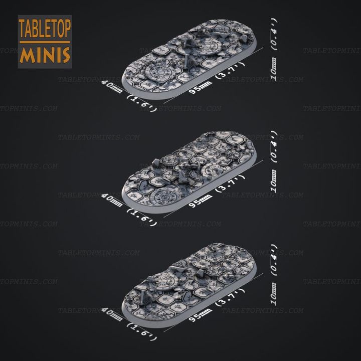 3D Printable Ancient Ruin Circular Bases Bundle by TableTopMinis