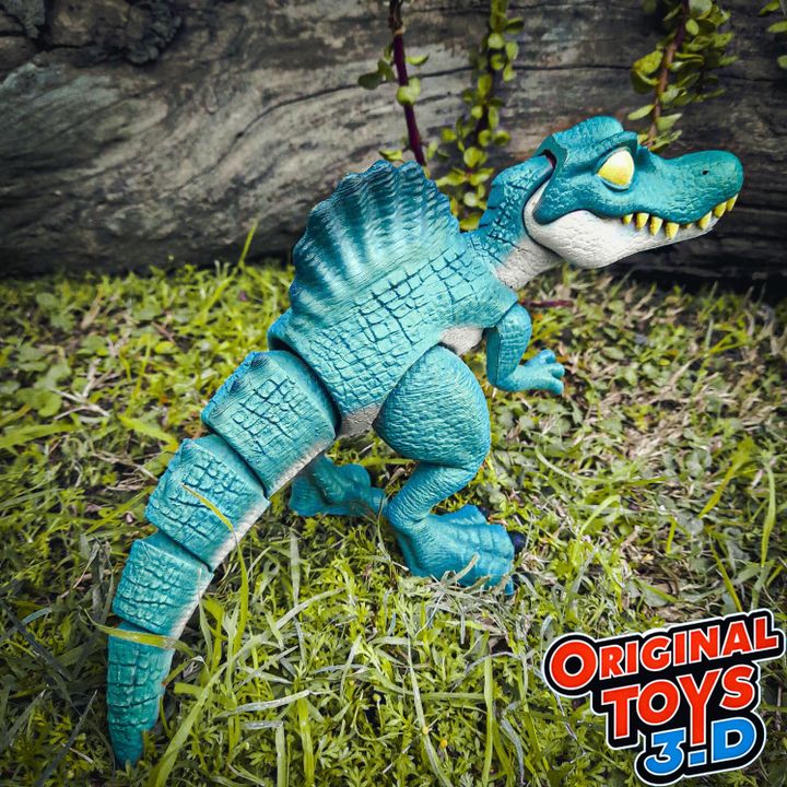 3D Printable FLEXI DINO SPINOSAURUS by originaltoys3d
