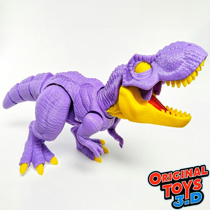 3D Printable T-Rex Articulated/Flexi by originaltoys3d