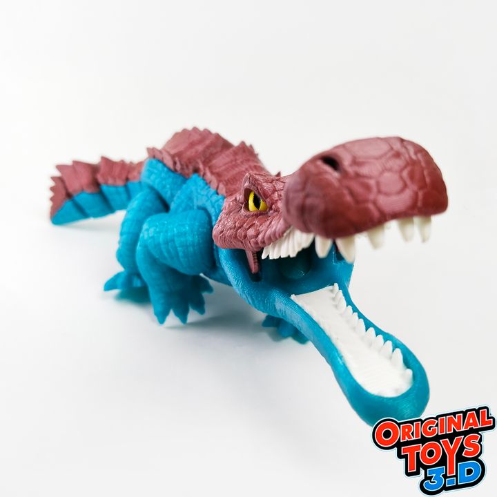 3D Printable SUPERCROC ARTICULATED/FLEXI by originaltoys3d