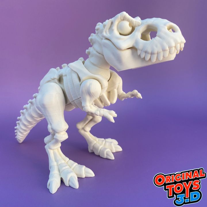 3D Printable T-Rex Skeleton Articulated/Flexi by originaltoys3d