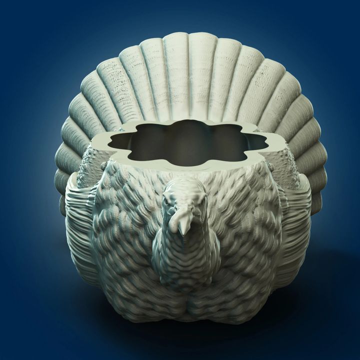 3D Printable Pumpkin Turkey Animal Planter - 3D Printable Ready STL ...