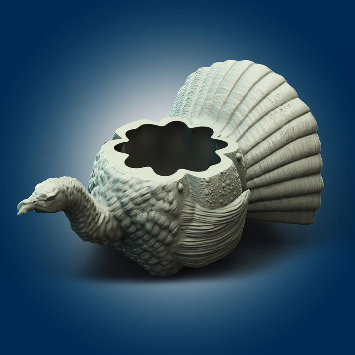 3D Printable Pumpkin Turkey Animal Planter - 3D Printable Ready STL ...