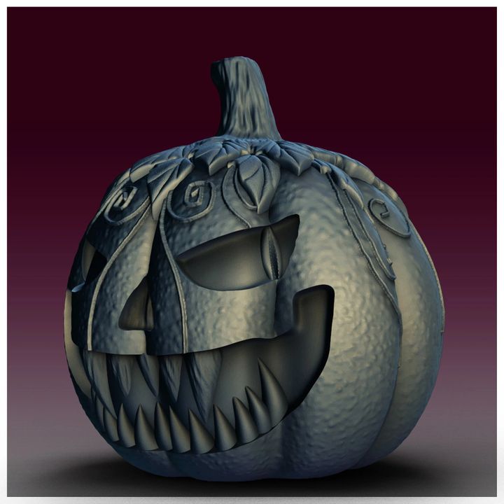 3D Printable Spooky Horror Halloween Classic Pumpkin Jar Planter/ Candy ...