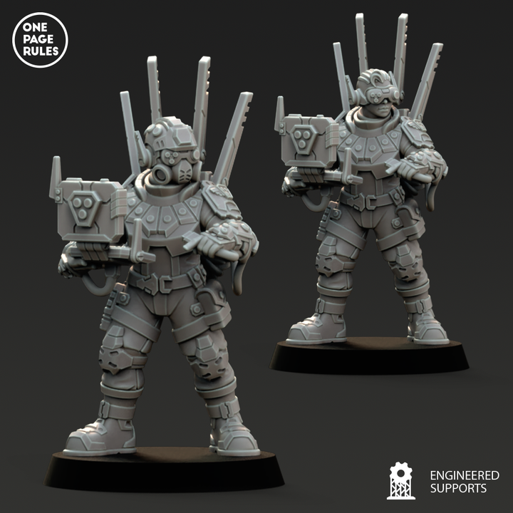 3D Printable Human Defense Force (HDF) - Release #2 by One Page Rules