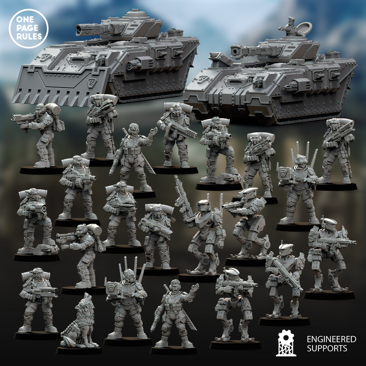 3D Printable Human Defense Force (HDF) - Release #2 by One Page Rules