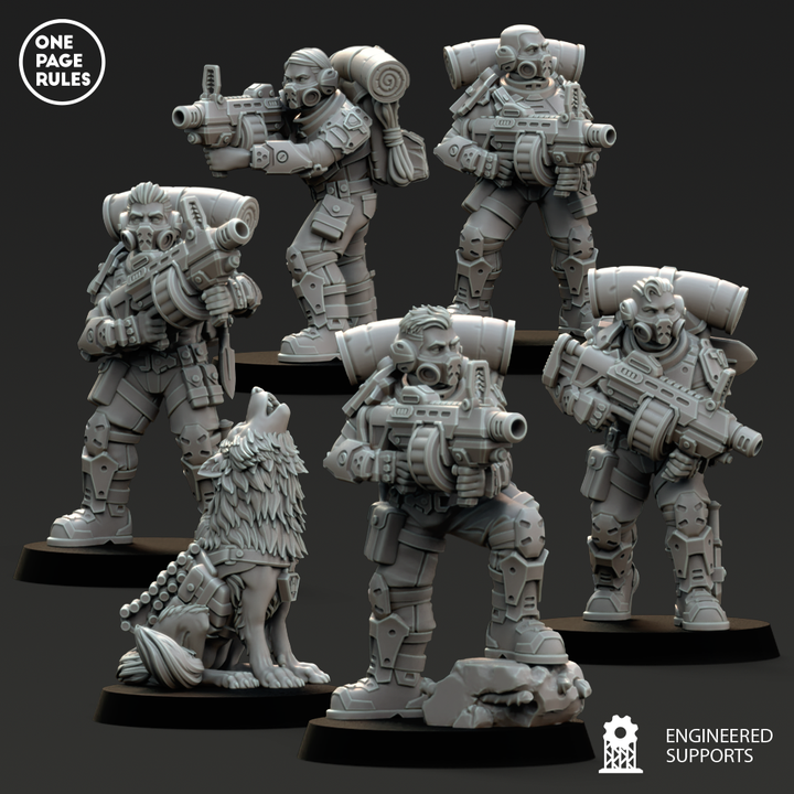 3D Printable Human Defense Force (HDF) - Release #2 by One Page Rules
