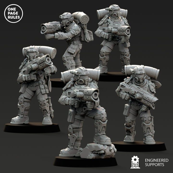 3D Printable Human Defense Force (HDF) - Release #2 by One Page Rules