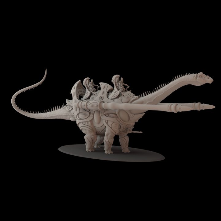 3D Printable Diplodocus War Tank. by Fantasy Cult Miniatures
