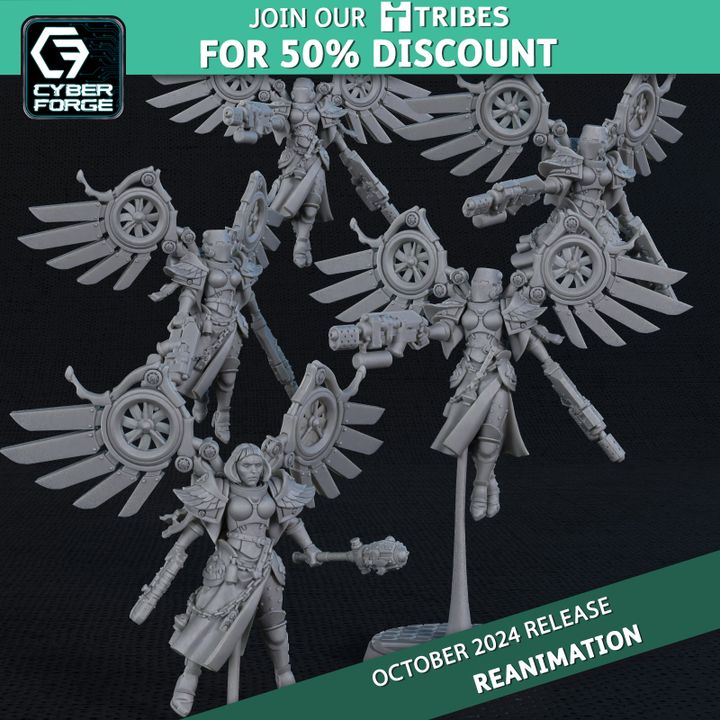 3D Printable Celestial Sisters Squad Cyber Forge October 2024 Release ...