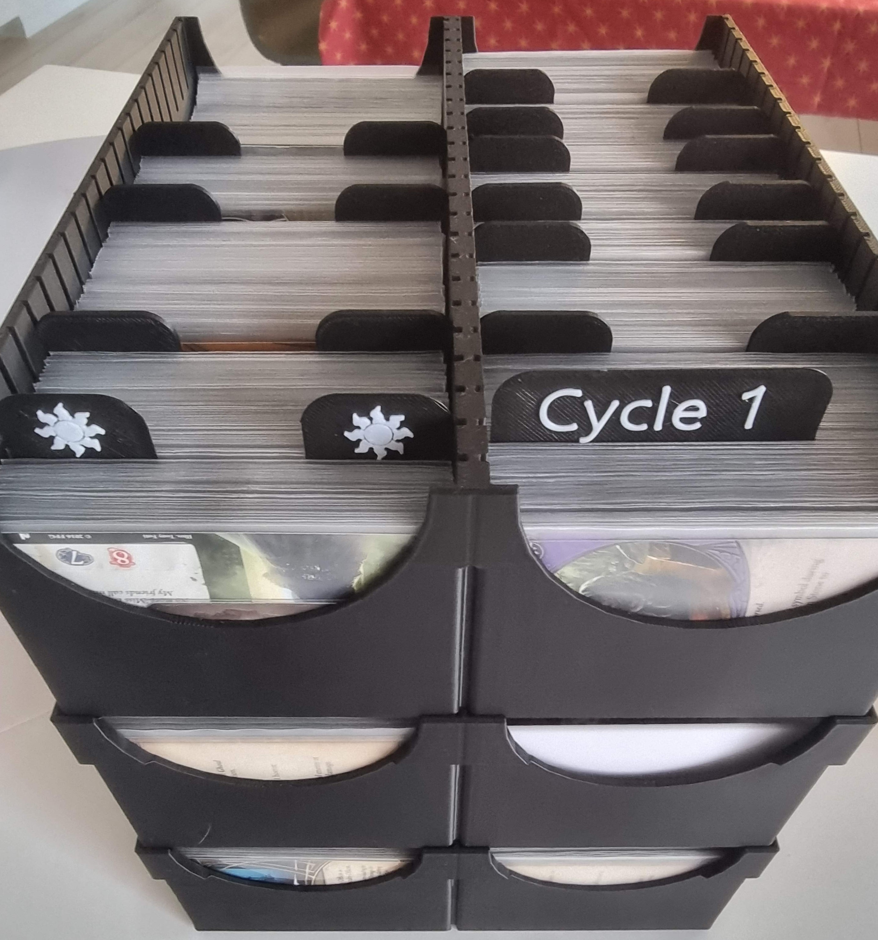 3D Printable Stackable Card storage - with Display options - for all ...