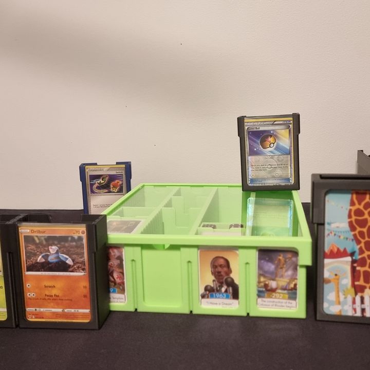 3D Printable Stackable Card storage - with Display options - for all ...