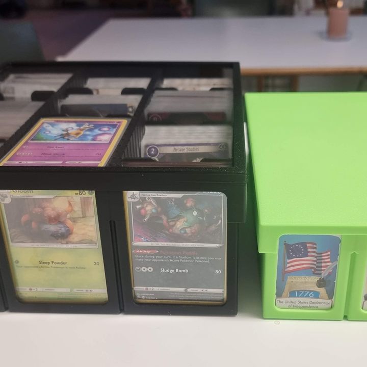 3D Printable Stackable Card storage - with Display options - for all ...