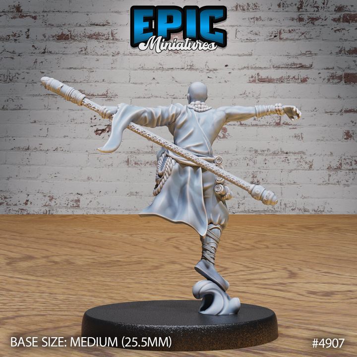 3D Printable Shaolin Monk Attack / Male Buddhism Priest / Eastern Human ...