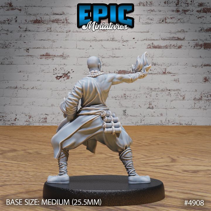 3D Printable Shaolin Monk Set / Male Buddhism Priest / Eastern Human ...