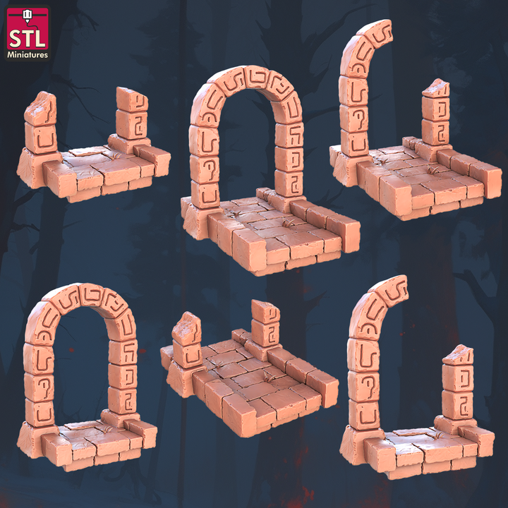 3D Printable Floating Islands Set by STL Miniatures