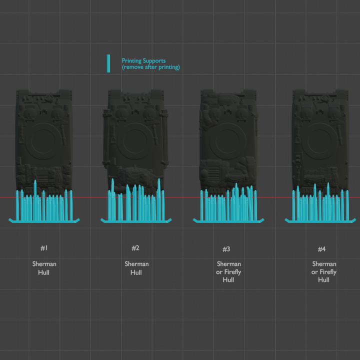 3D Printable WW2 Sherman and Firefly Tank 32mm length 1:200 Scale by ...