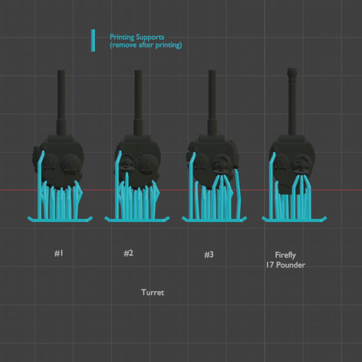 3D Printable WW2 Sherman and Firefly Tank 32mm length 1:200 Scale by ...