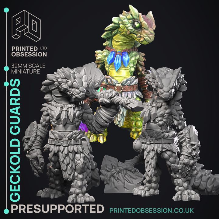 3D Printable Geckold Guards - 2 Models - PRESUPPORTED - Illustrated and ...