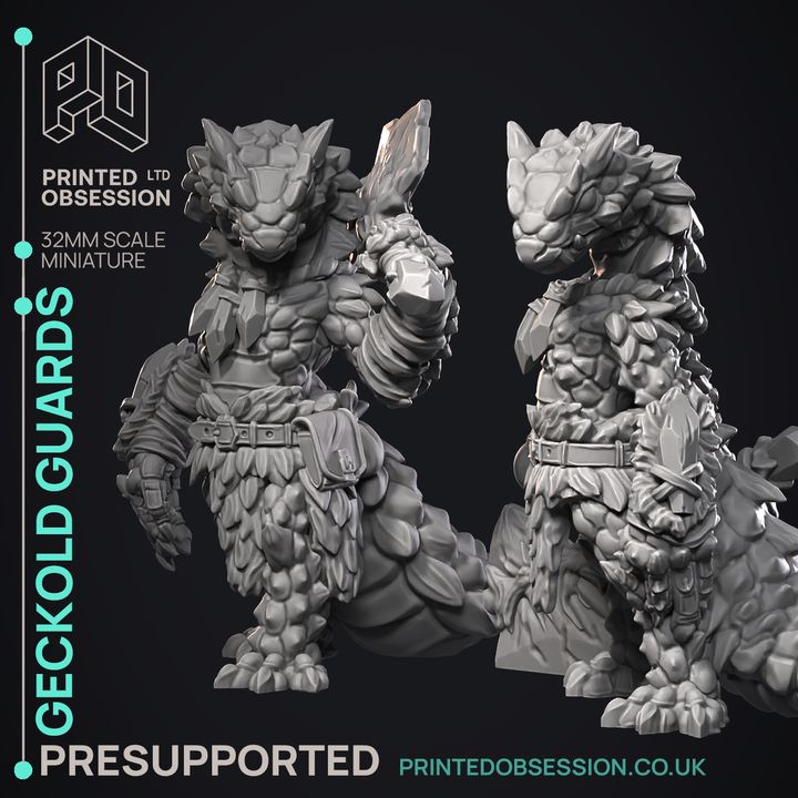 3D Printable Geckold Guards - 2 Models - PRESUPPORTED - Illustrated and ...
