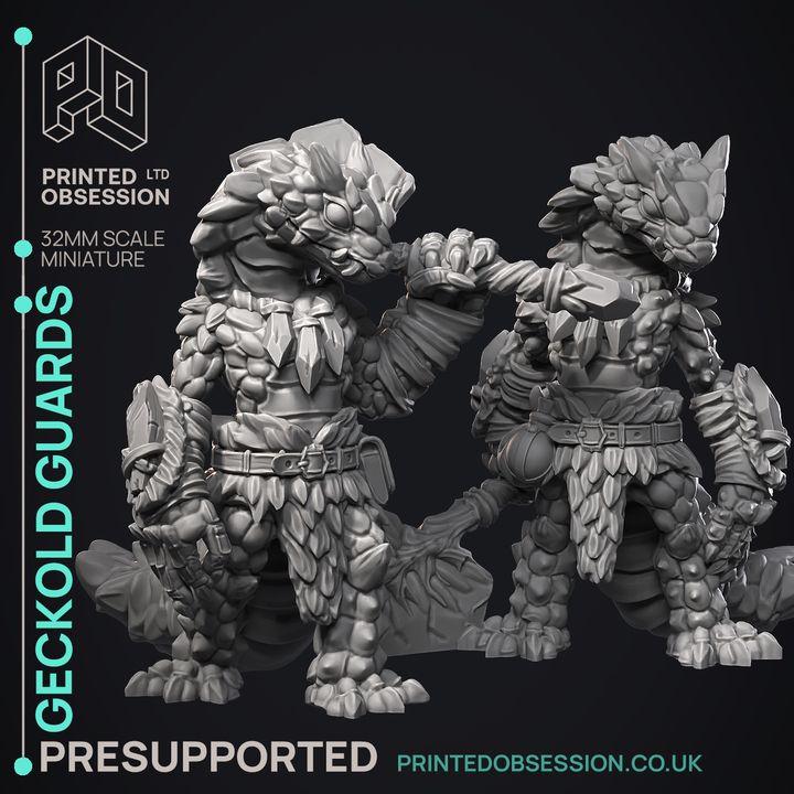 3D Printable Geckold Guards - 2 Models - PRESUPPORTED - Illustrated and ...