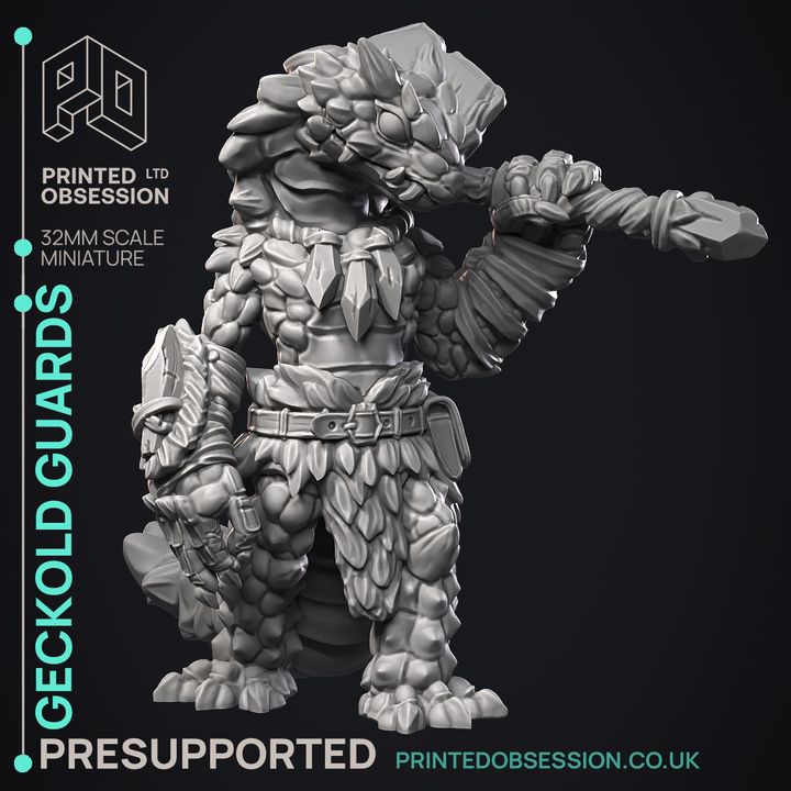 3D Printable Geckold Guards - 2 Models - PRESUPPORTED - Illustrated and ...