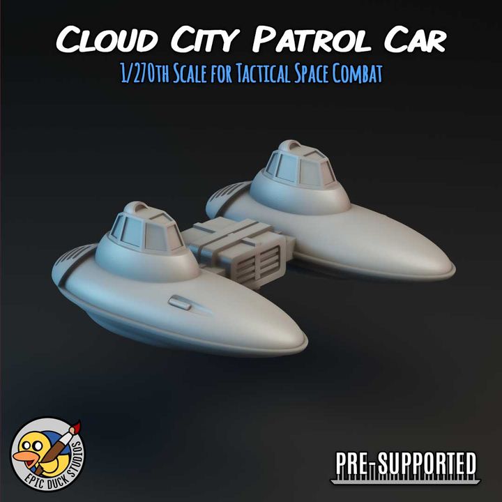 3D Printable Cloud City Patrol Car - Scaled for Tactical Space Combat ...