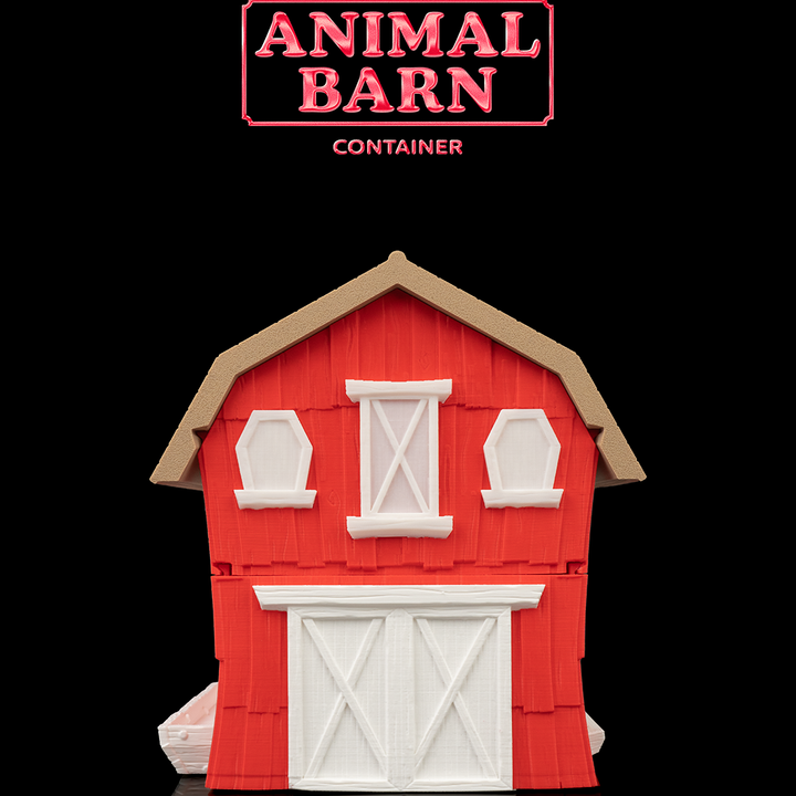 3D Printable Animal Barn Container by Stlflix