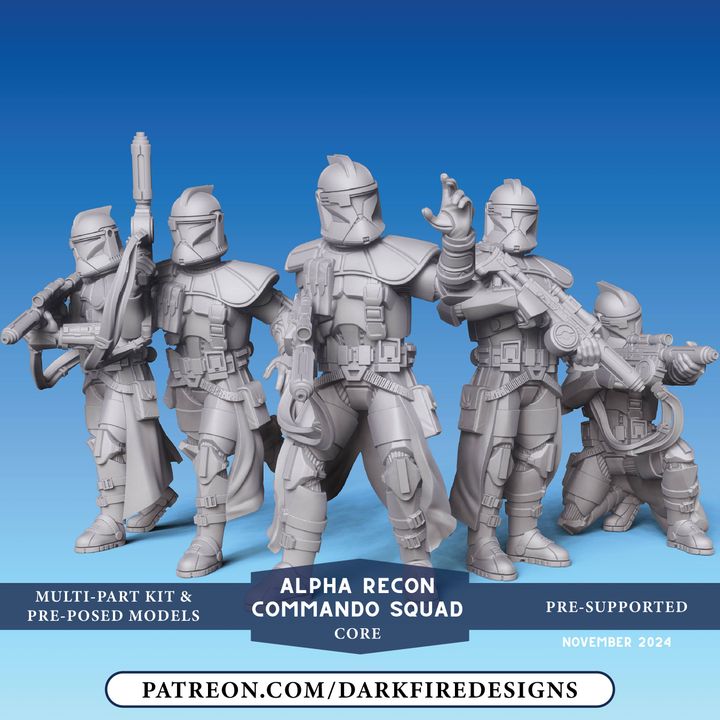 3D Printable Alpha Recon Commando Squad by Dark Fire Designs