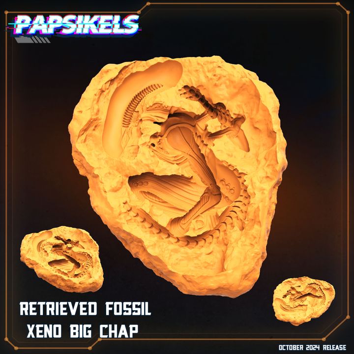 3D Printable RETRIEVED ARTIFACT XENO BIG CHAP by PAPSIKELS MINIATURES