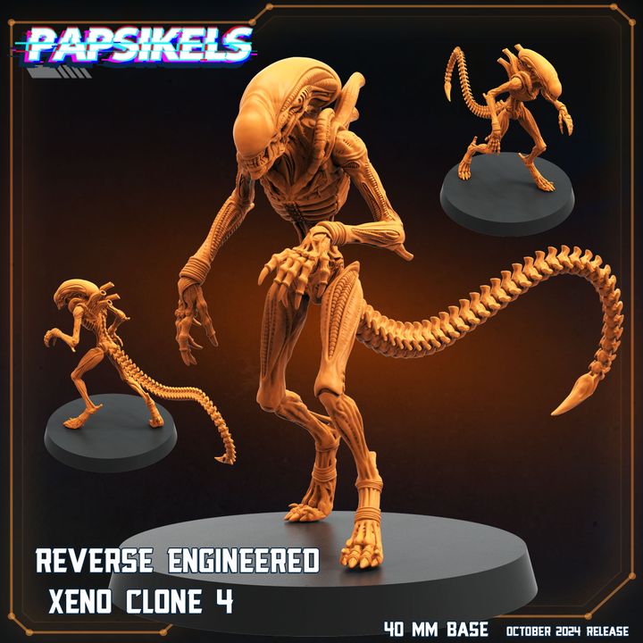3D Printable REVERSE ENGINEERED XENO CLONES by PAPSIKELS MINIATURES