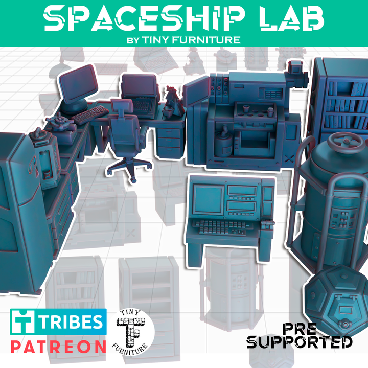3D Printable Spaceship Lab by Tiny Furniture