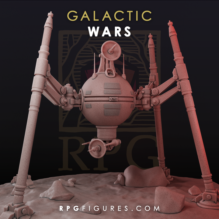 3D Printable Galactic Wars | OG Siege Walker by RPG Figures