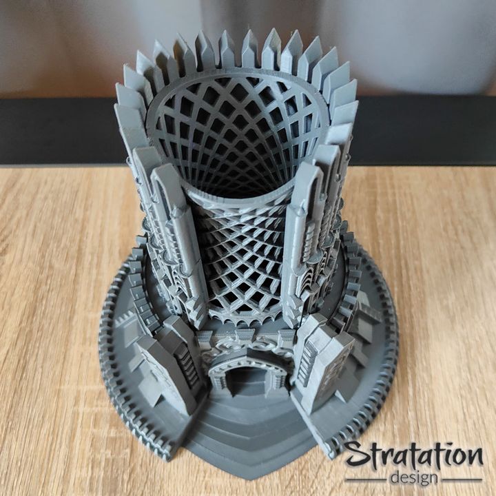 3D Printable Seraph Citadel Dice Tower by Stratation Design
