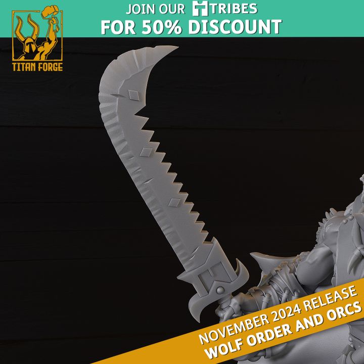 3D Printable Werewolf - Wolf Order and Orcs - Titan Forge Miniatures ...