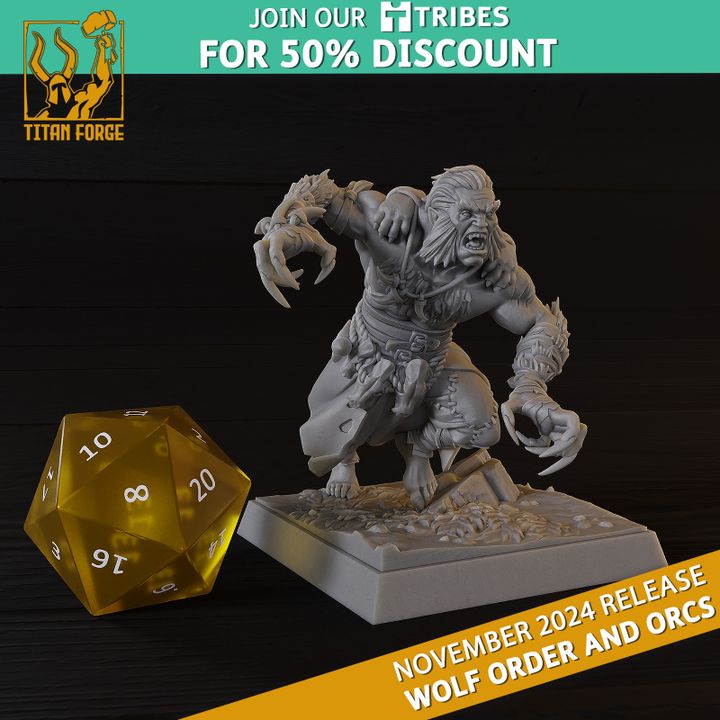 3D Printable Chosen - Wolf Order and Orcs - Titan Forge Miniatures ...