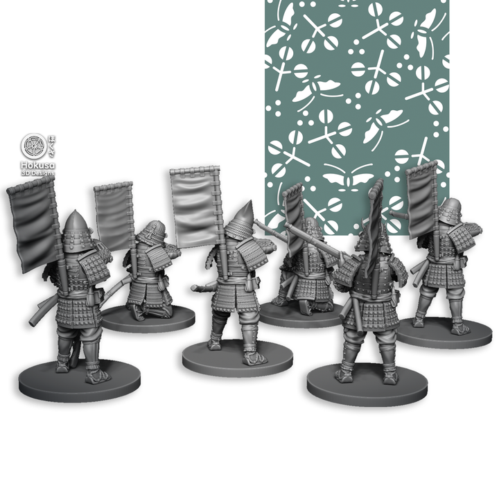 3D Printable Samurai infantry with Teppo by Hokusa 3D Designs