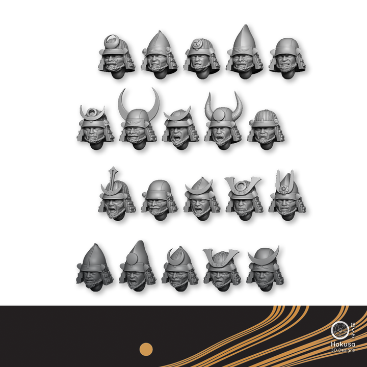 3D Printable Samurai infantry with Teppo by Hokusa 3D Designs