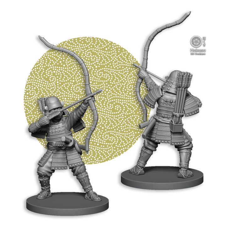 3D Printable Samurai infantry with Yumi by Hokusa 3D Designs